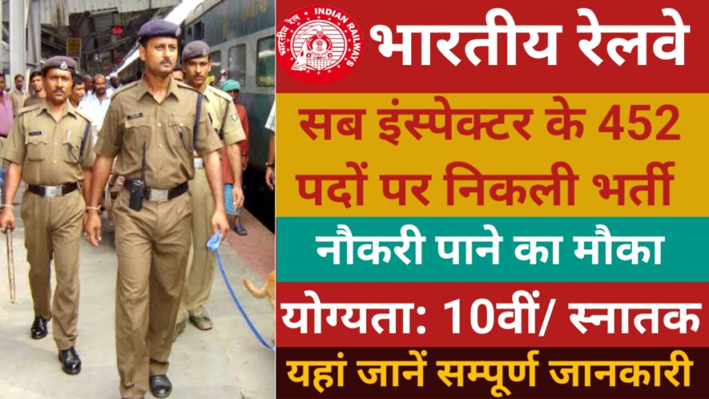 RPF SI Recruitment 2024: आरपीएफ में 452 सब इंस्पेक्टर कार्यकारी पदों पर ...